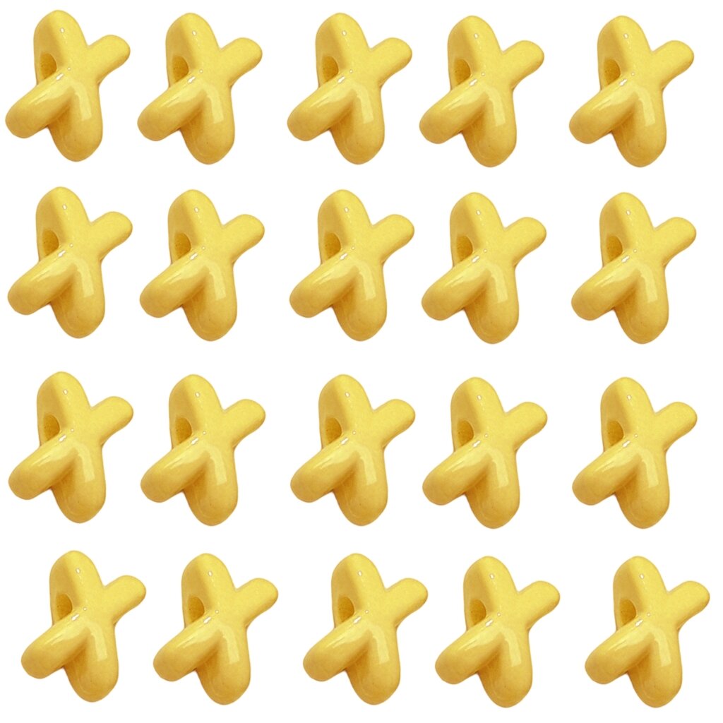 10 шт. Разноцветные акриловые бусины в форме X с отверстием 2 мм для браслетов и ожерелий