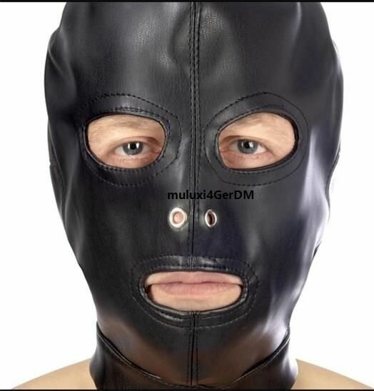 MuluxiКожаная маска на лицо БДСМ на шнуровке для взрослых для эротических ролевых игр с отверстиями для глаз и рта шлем