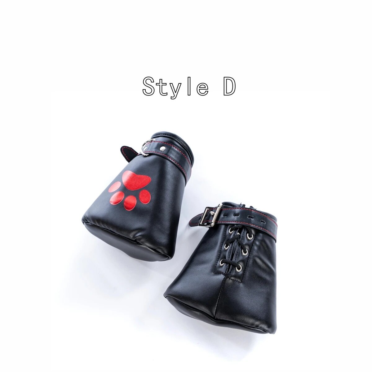 Пара БДСМ раб бондаж игры эротический костюм кожа искусственные перчатки с лапкой подкладка Style D