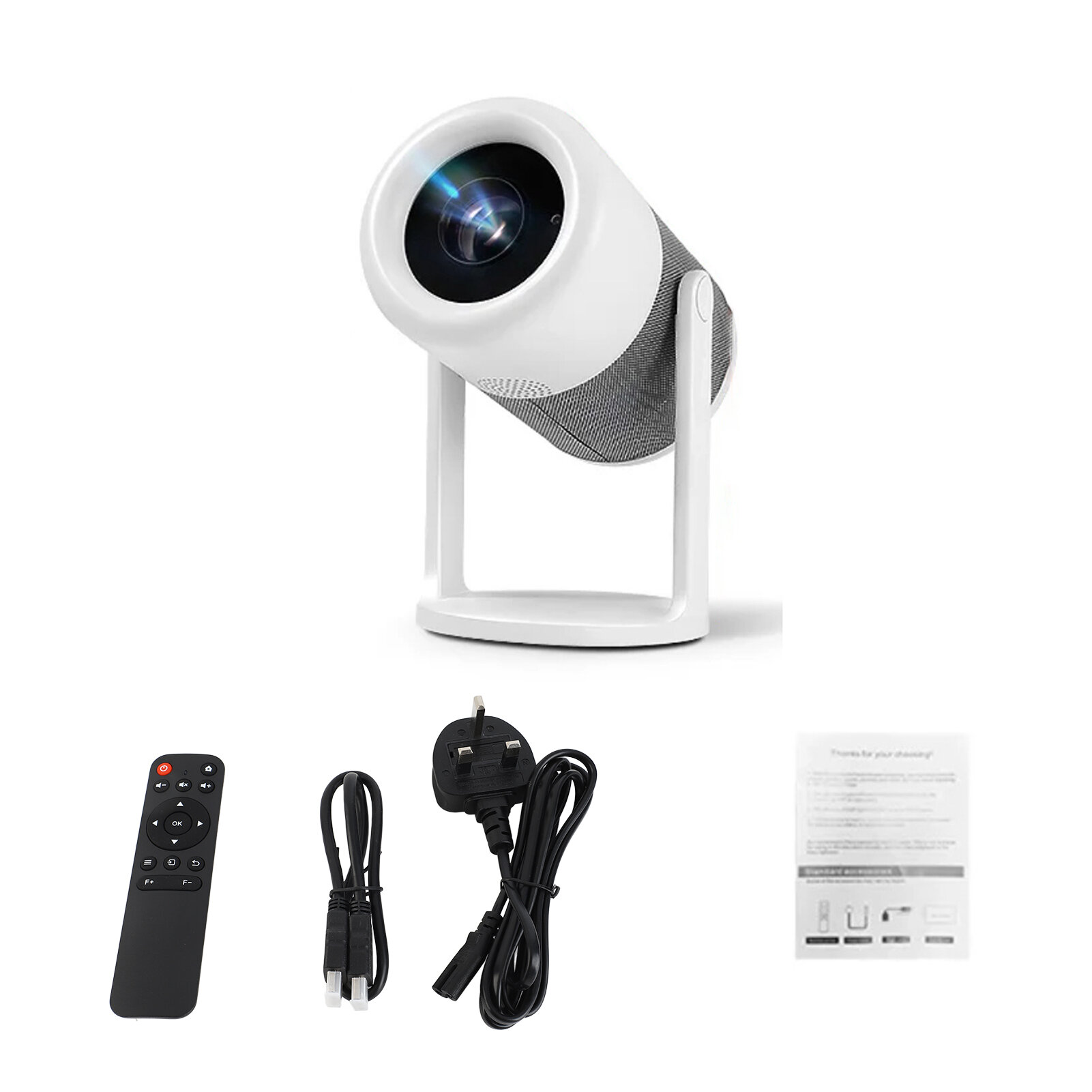 Проектор 4K HD Portable Projector AutoFocus 360 градусов. Поддержка проектора домашнего кинотеатра Wi -Fi BT для Android