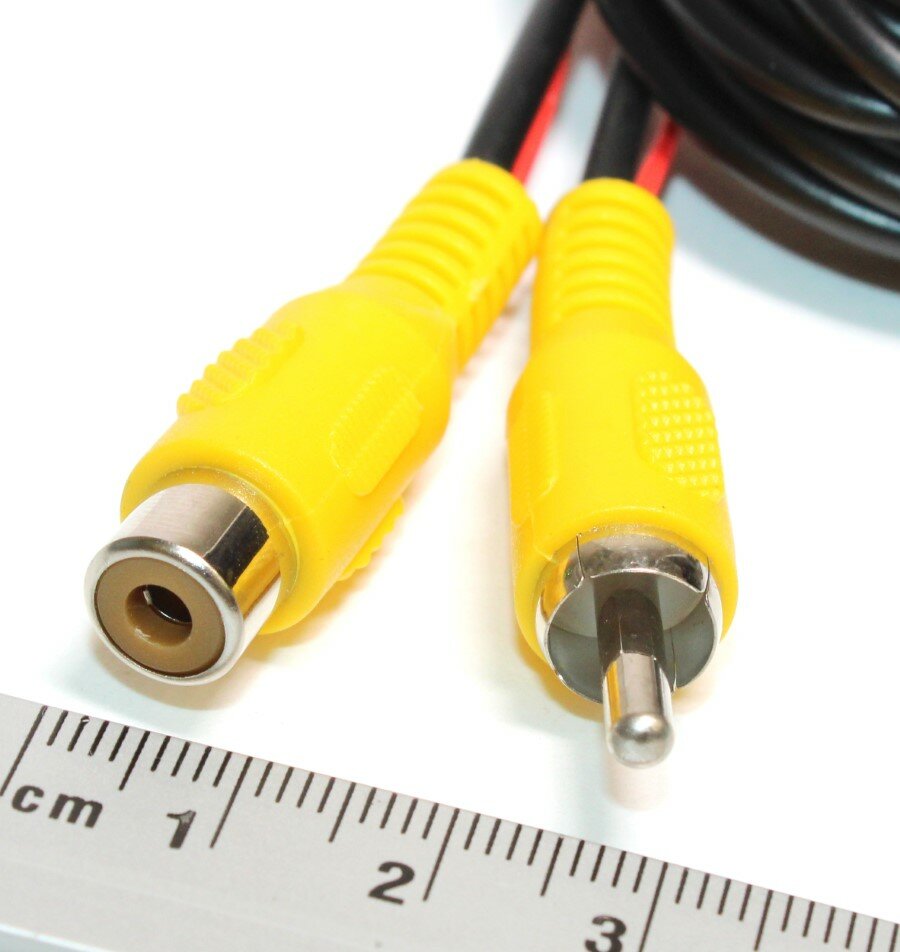 Удлинитель шт. RCA(M) - гн. RCA(F) (с жилами питания) 5,0 м, Premier