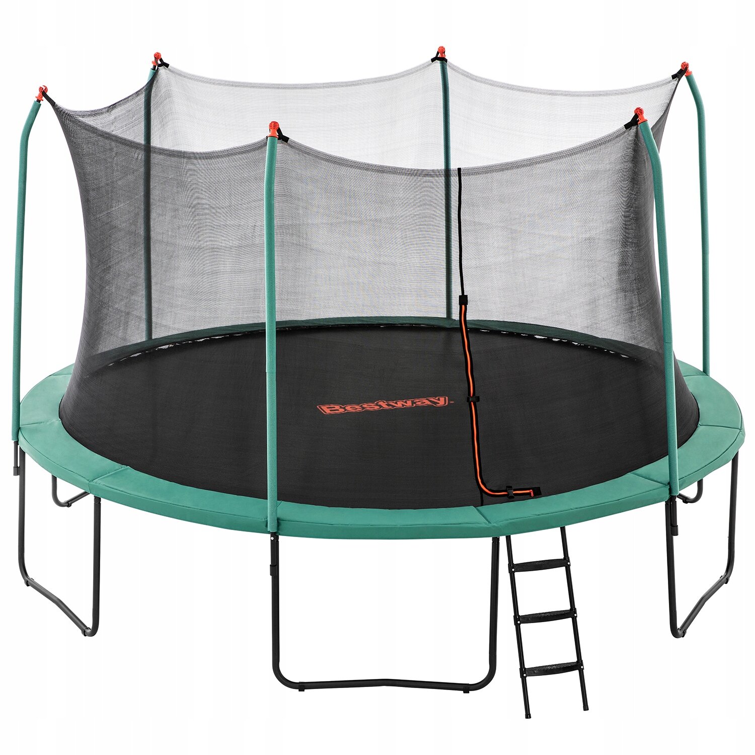 Батут с защитной сеткой 427х286см Bestway 59105 "Xtreme Air Trampoline", лестница, до 113кг, от 6 лет