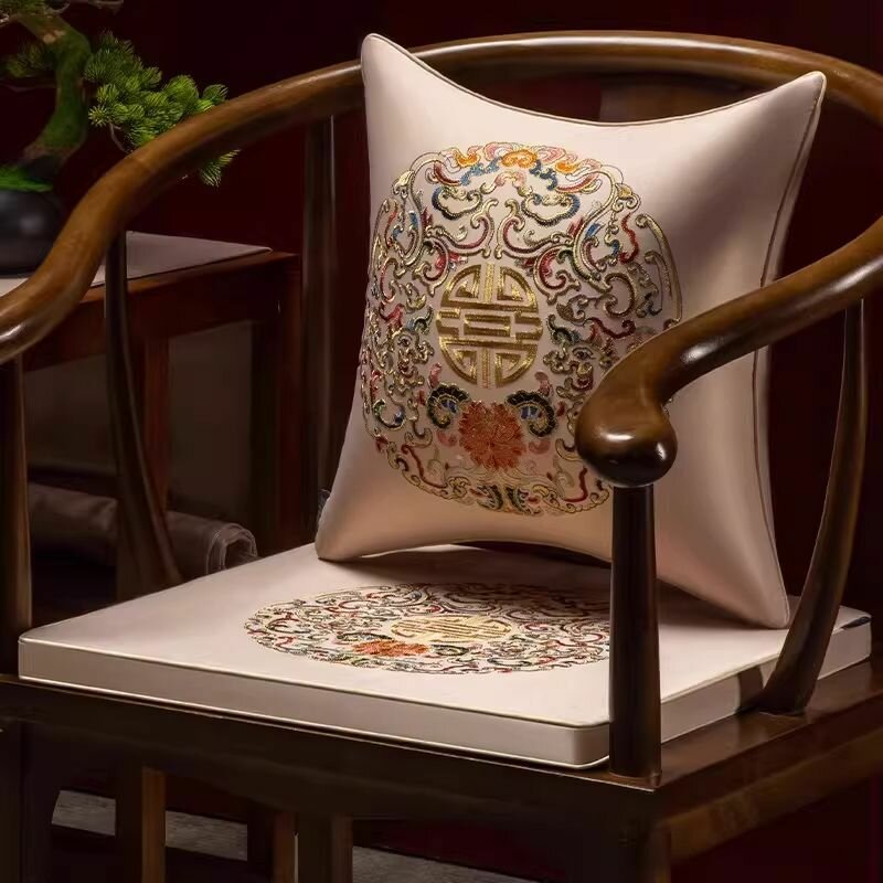 Кресло из красного дерева в китайском стиле, подушка для дивана из латекса, сиденье, индивидуальная подушка для сиденья, столик для чая, кресло из массива дерева, обеденное кресло, подушка для кресла