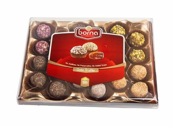 Финиковые трюфели Borna, без сахара, 400г, натуральное ассорти