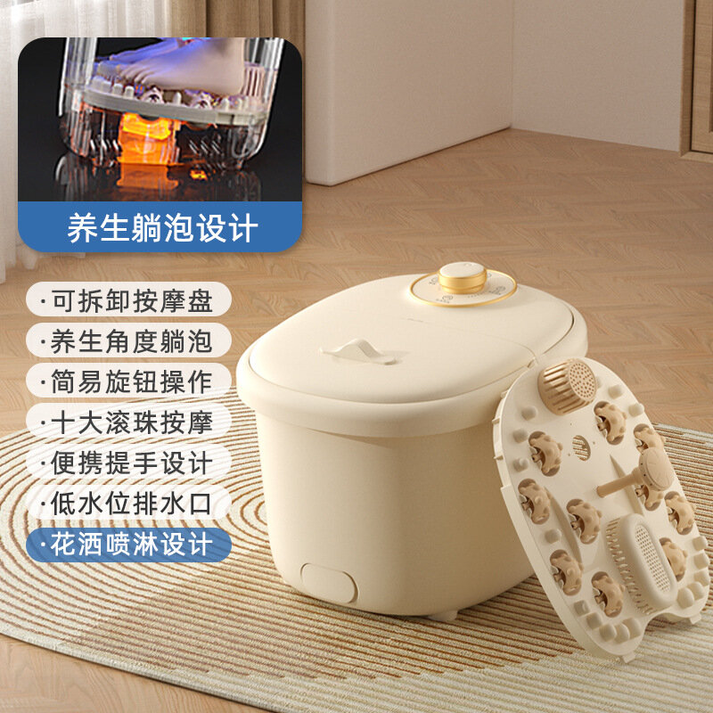 Новая ванночка для ног с полностью автоматическим массажем и подогревом, ведро для замачивания ног, домашняя ванночка для мытья ног, электрическая ванночка для замачивания ног с постоянной температурой, оптовая продажа