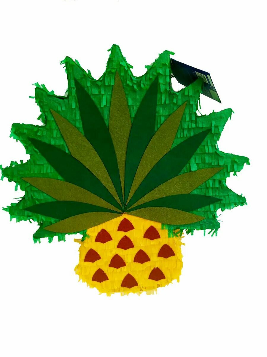 Пиньята Ананас без наполнения и биты для разбивания для праздника
