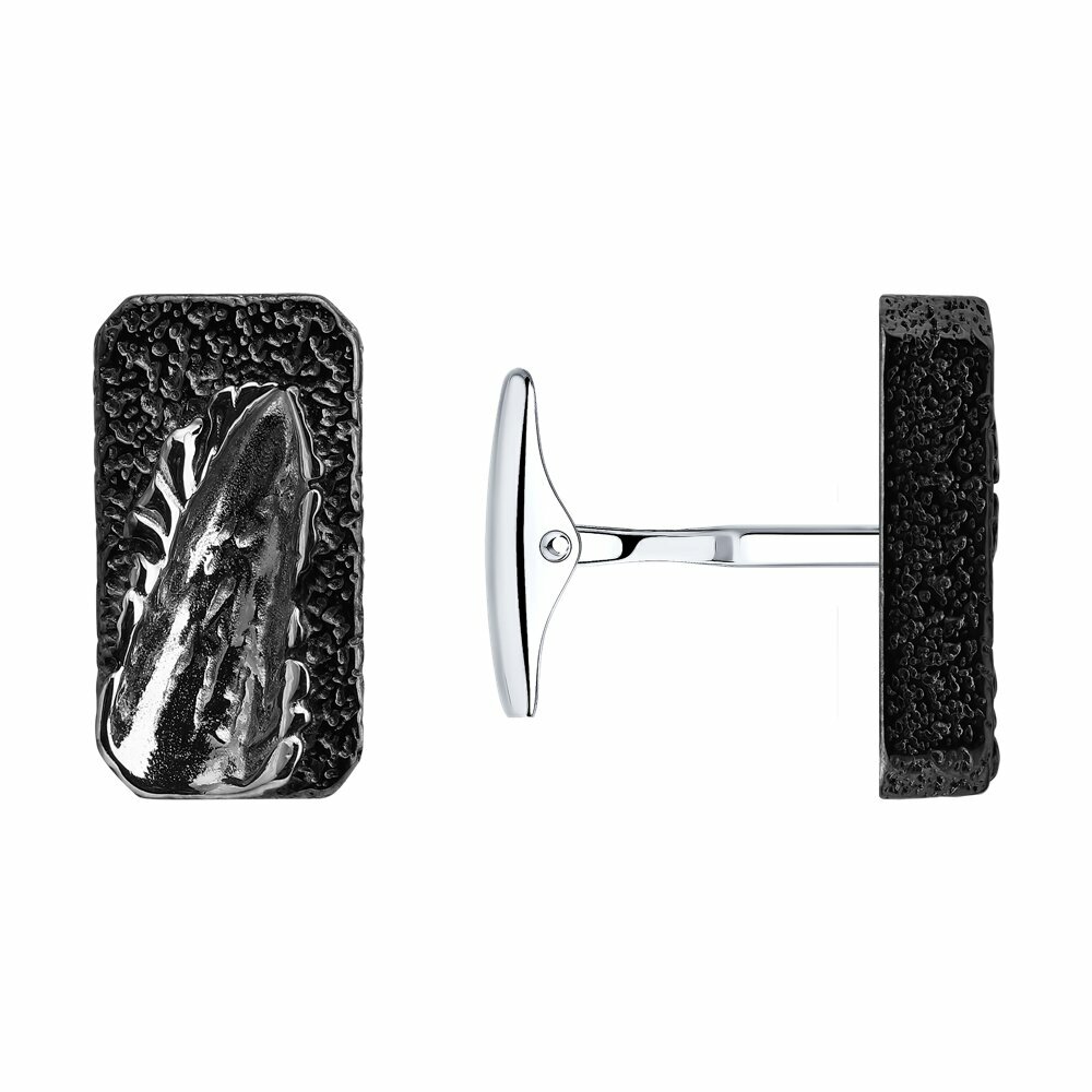 Запонки, серебро, 925 проба, родирование