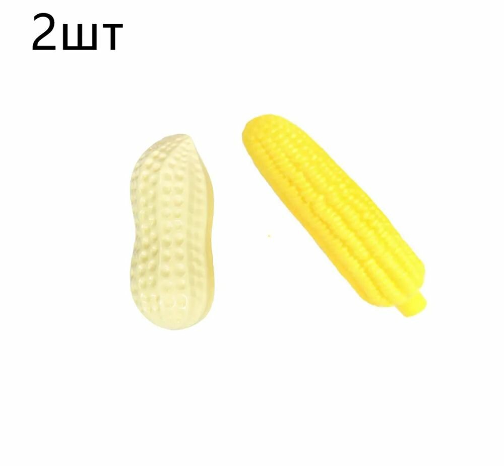 2шт Интерактивные игрушки-головоломки с арахисом и кукурузой для домашних животных