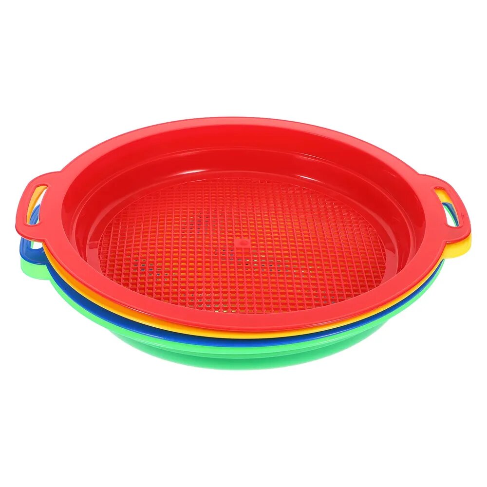 Игровой Набор Из 4 Штук Пластиковые Сита Для Песка Игрушки Для Детей На Пляже Летом 25.00X22.00X3.00Cm