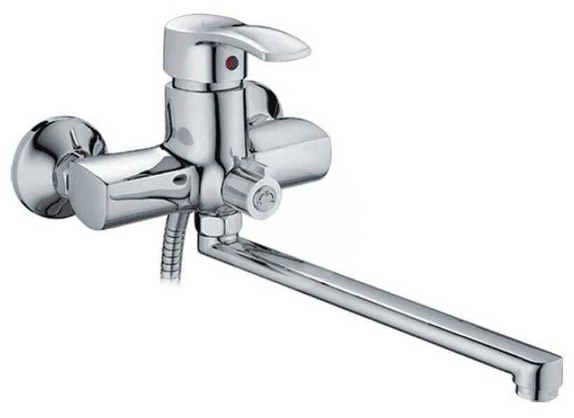 Смеситель Loffrey LF82264, однорычажный, настенный, покрытие хром