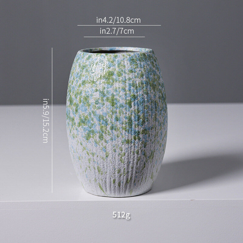 2026 Новый китайский стиль керамическая ваза орнамент в стиле ваби-саби высококачественная ваза для выращивания воды и сухих цветов для декора гостиной