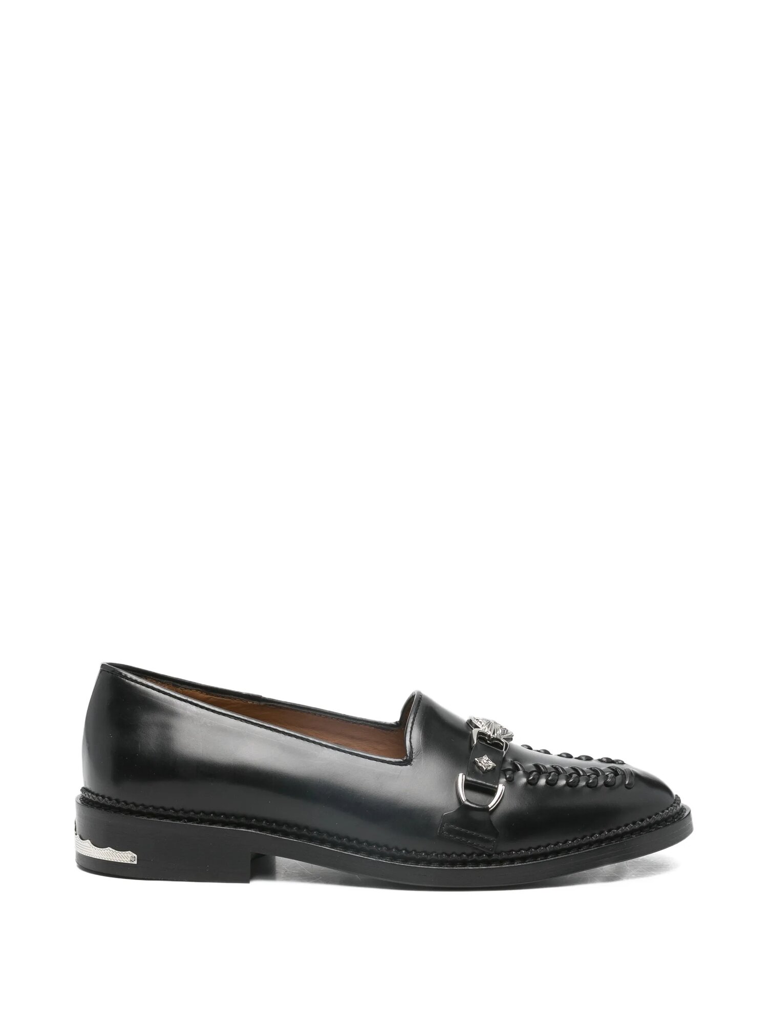 Лоферы Braided-detail leather loafers