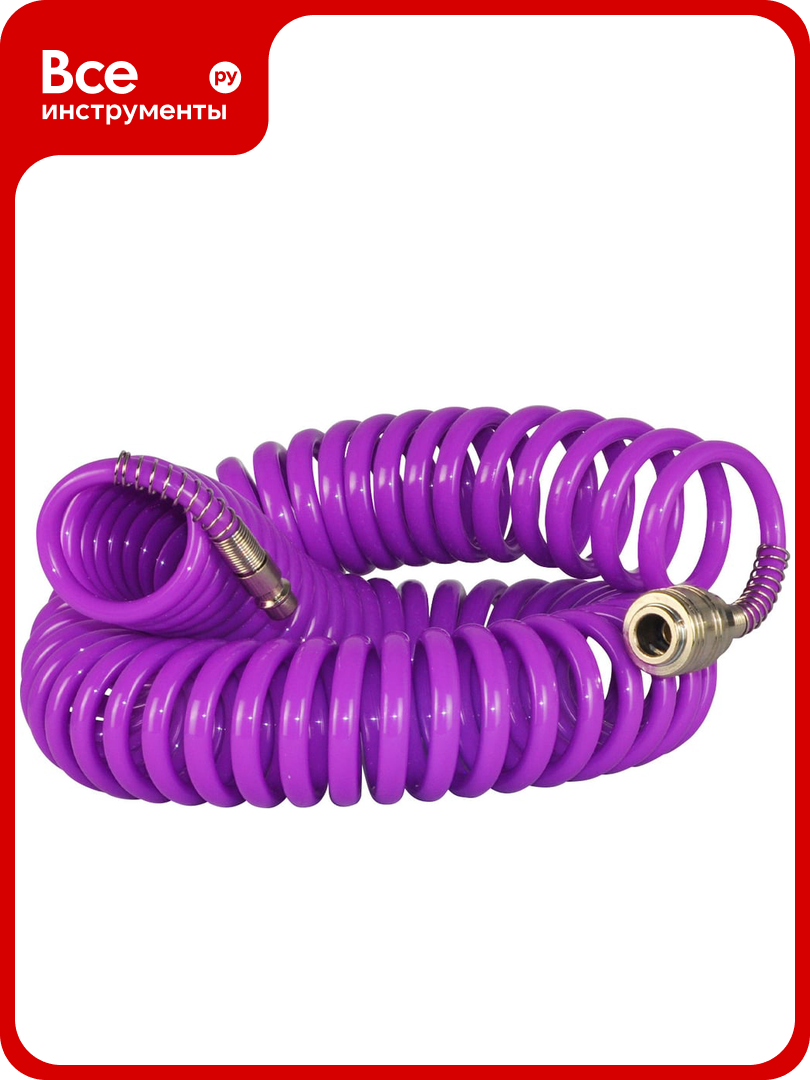 Шланг SKIPER PH09 полиэтил.(PE) cпиральный 10 м, 6/8 мм c быстросъемн. соед. 00-00019664