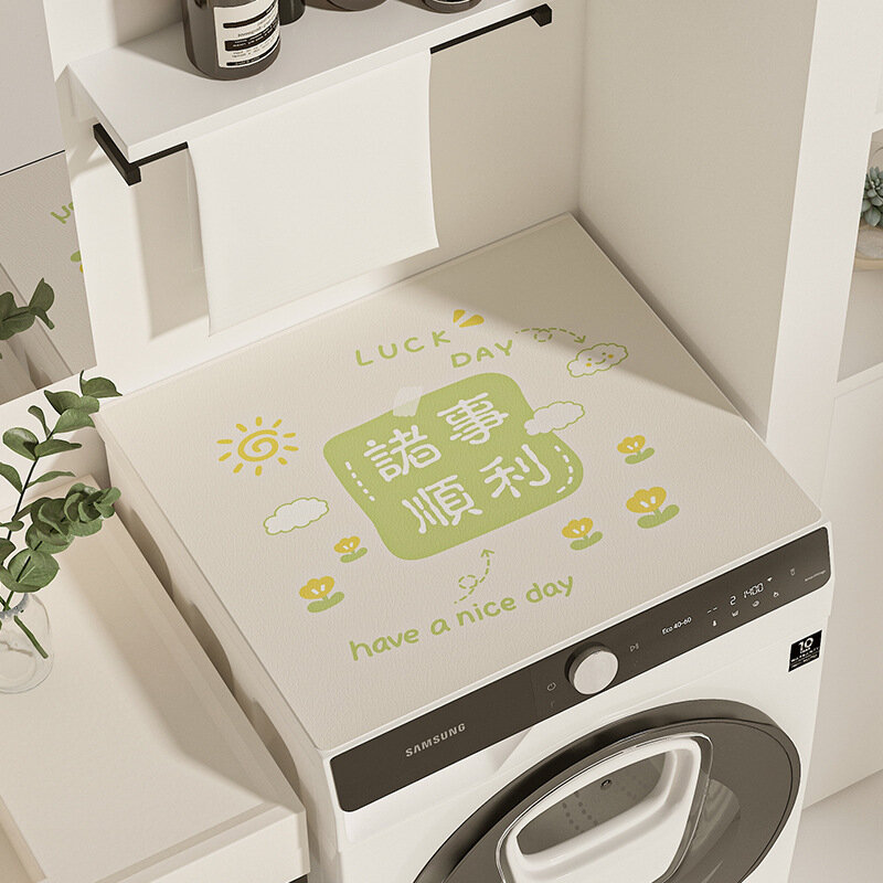 Горячая распродажаЧехол для стиральной машины с барабаном, водопоглощающий, защита от солнца, чехол для холодильника, пылезащитный чехол, коврик из диатомовой земли для прикроватной тумбочки и столешницы