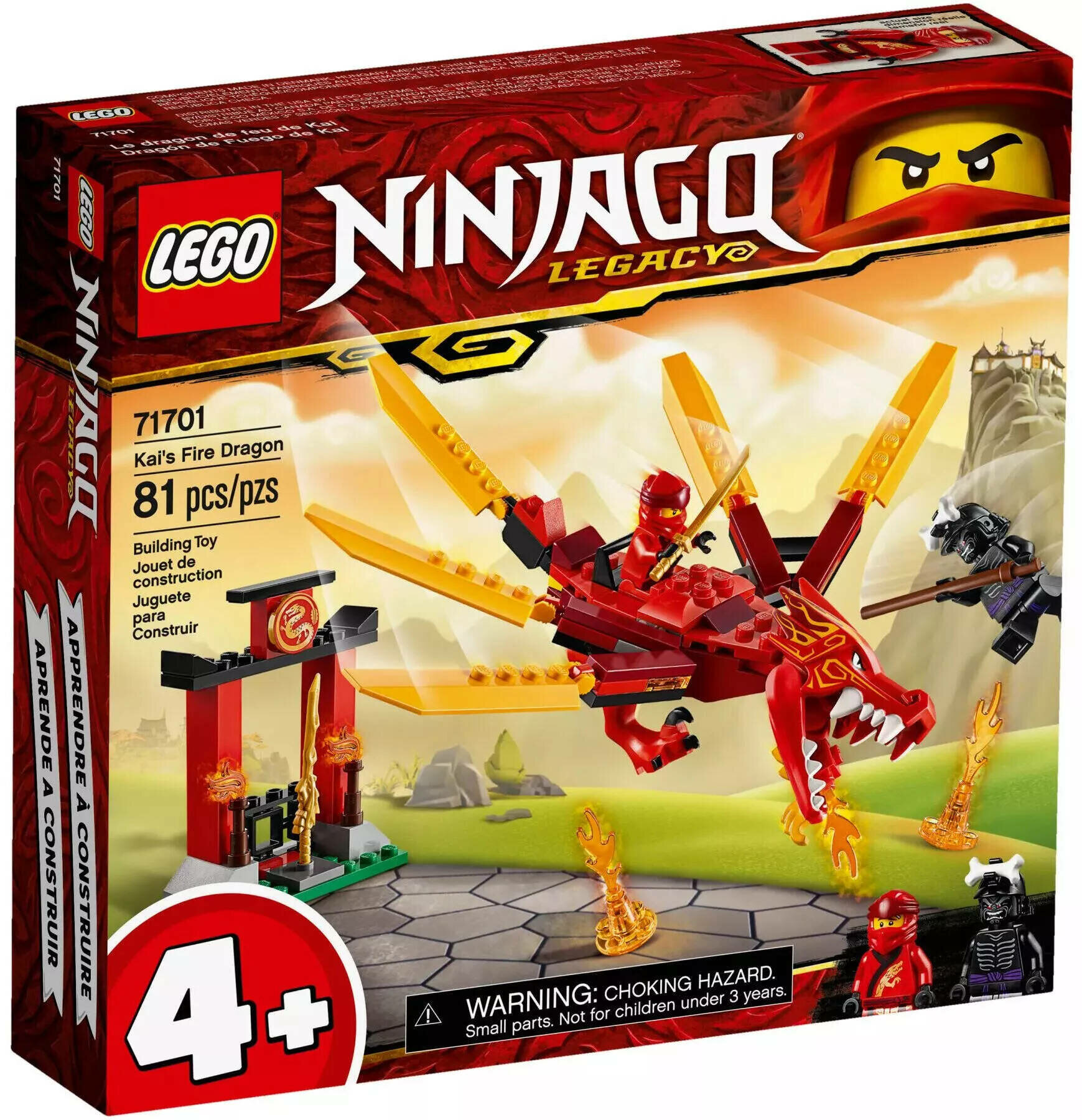 Конструктор LEGO NINJAGO 71701 Огненный дракон Кая