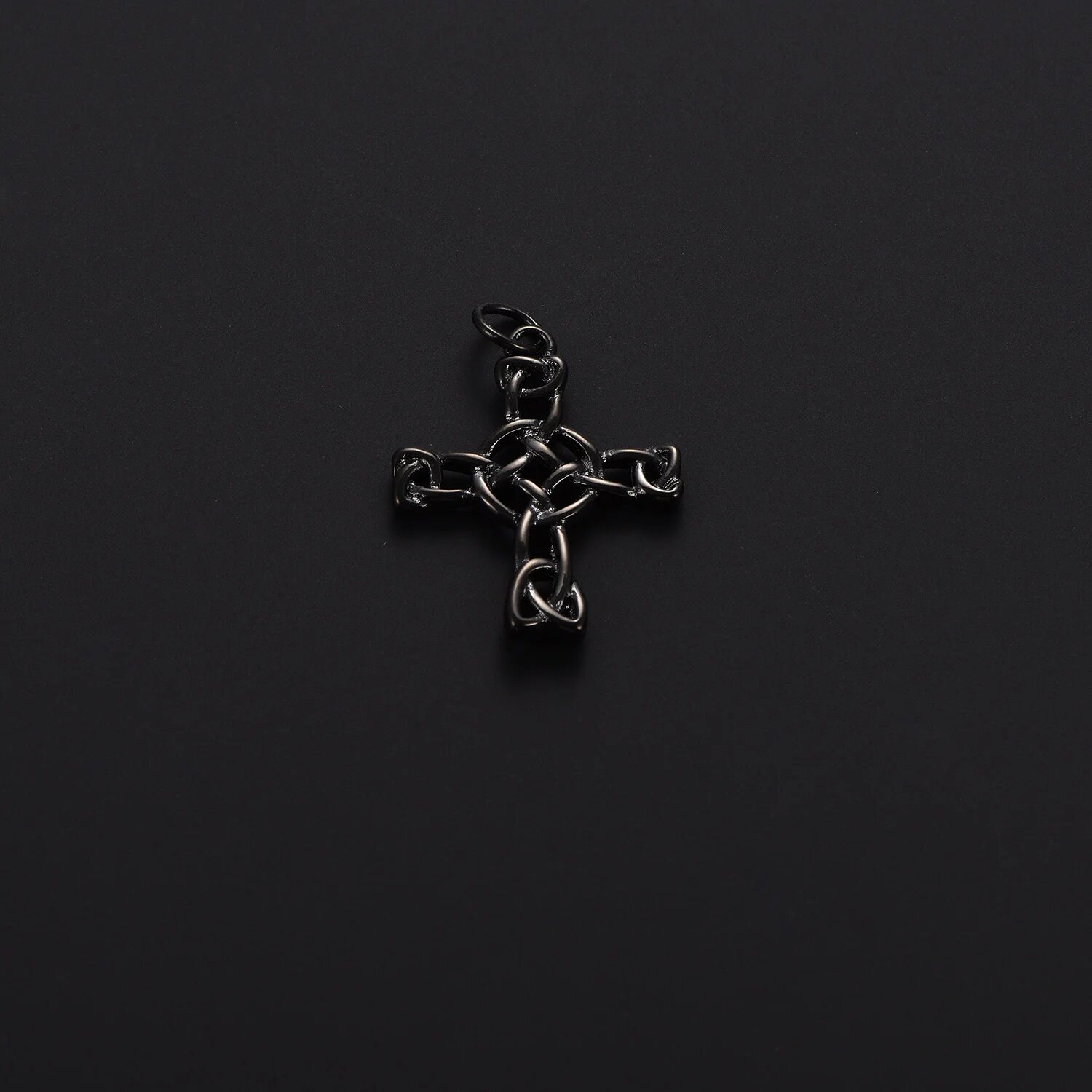 Винтажный крест-шарм из нержавеющей стали Black