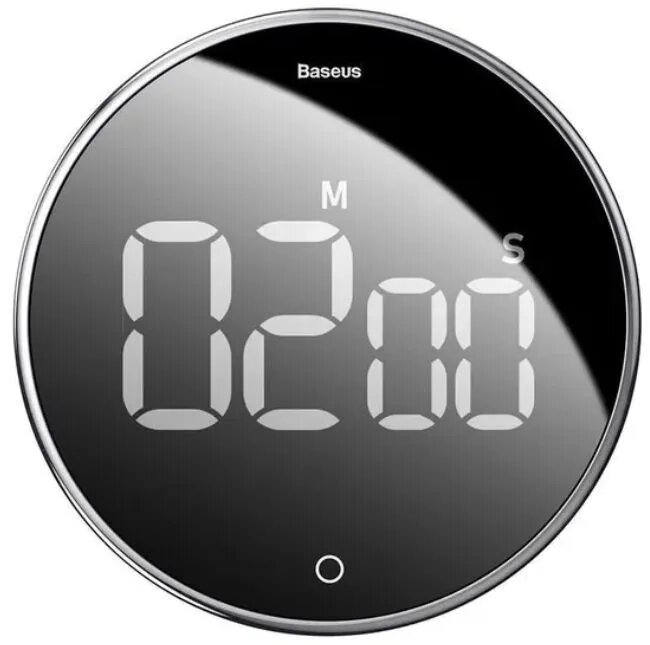 Baseus Таймер электронный кухонный на магнитной основе 1 шт ABS пластик черно-серый