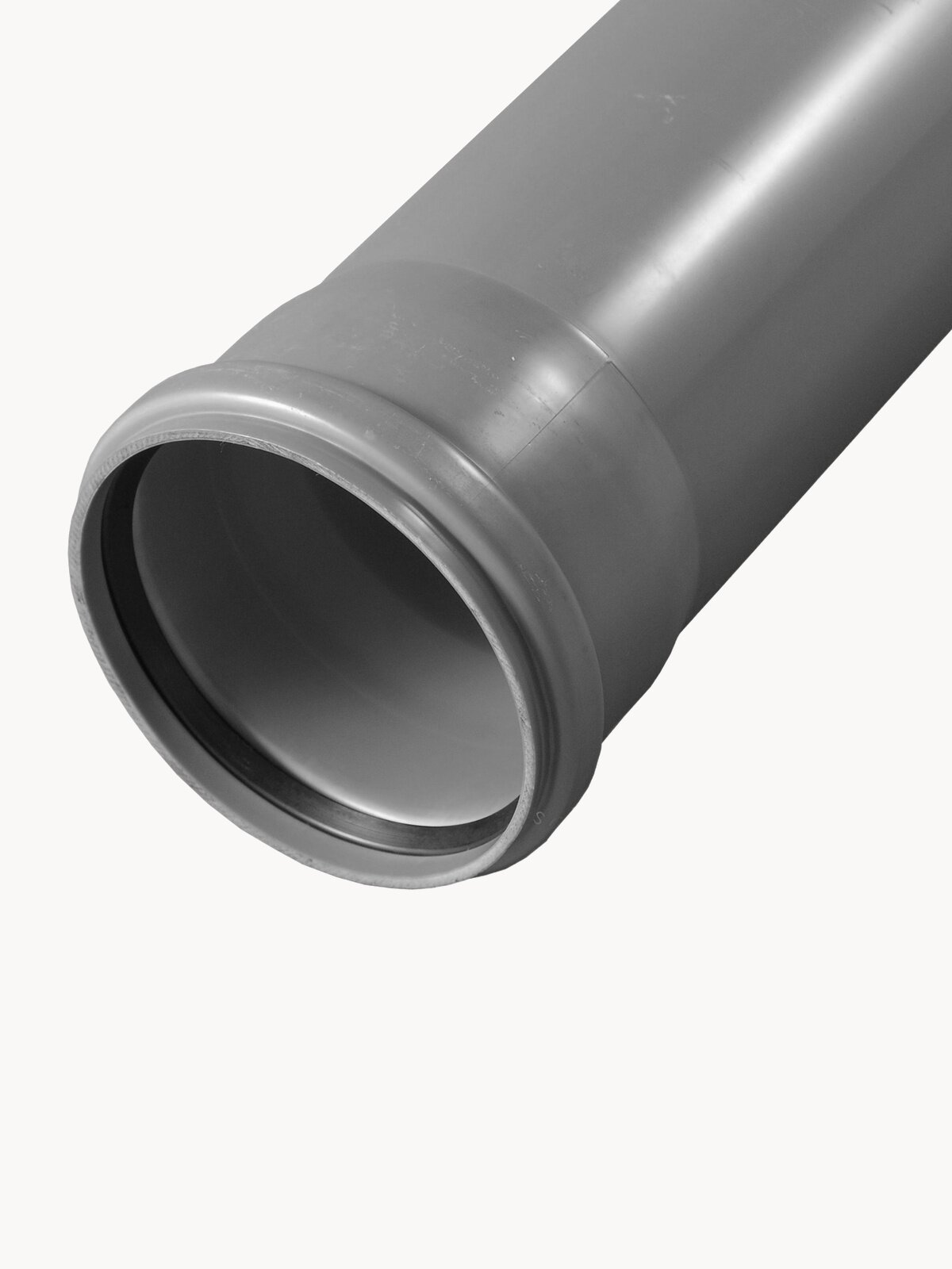 Труба PP-H с раструбом серая OPTIMA Дн 50х1,5 б/нап L=0,75м в/к VALFEX 220500075