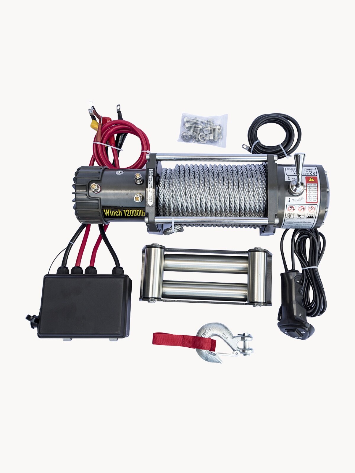 Электрическая лебедка Electric Winch 12000LBS 12V (с полным комплектом)