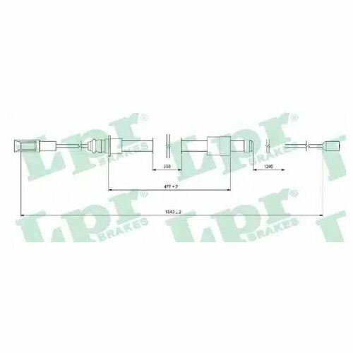 Тросик, cтояночный тормоз Lpr C0101B для Citroen C5 I, II