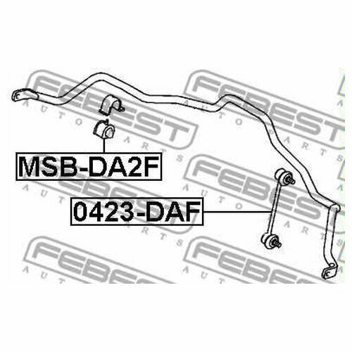 Тяга / стойка стабилизатора Febest 0423-DAF для Mitsubishi Carisma (1995-2006), Mitsubishi Colt (1995-2004), Mitsubishi FTO (1994-2001)