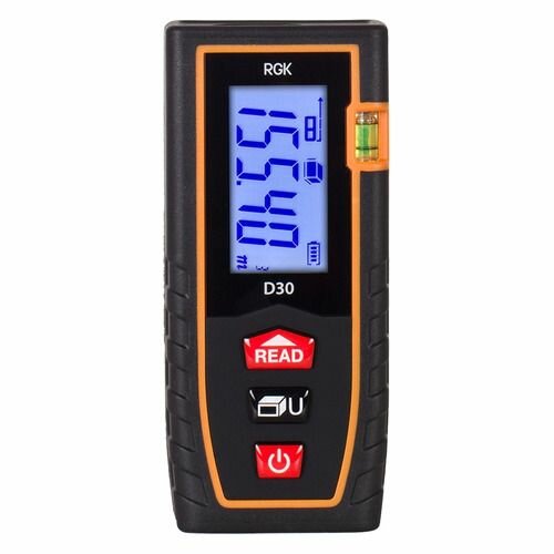 Лазерный дальномер RGK D30, 2 класс лазера, 635нм, луч красный, с поверкой [755627]