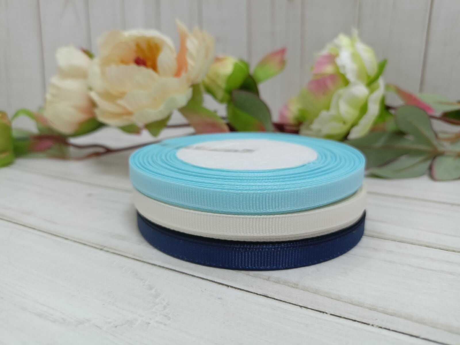 Набор репсовых лент №7, 6мм (3 бобины по 18м)