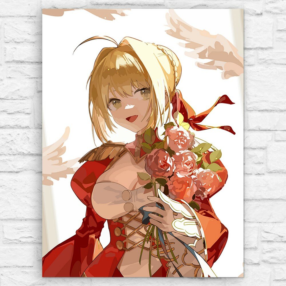 Картина по номерам на холсте игра Fate Extra (PS, PC, XBOX, SWITCH) - 15030 В 60x80