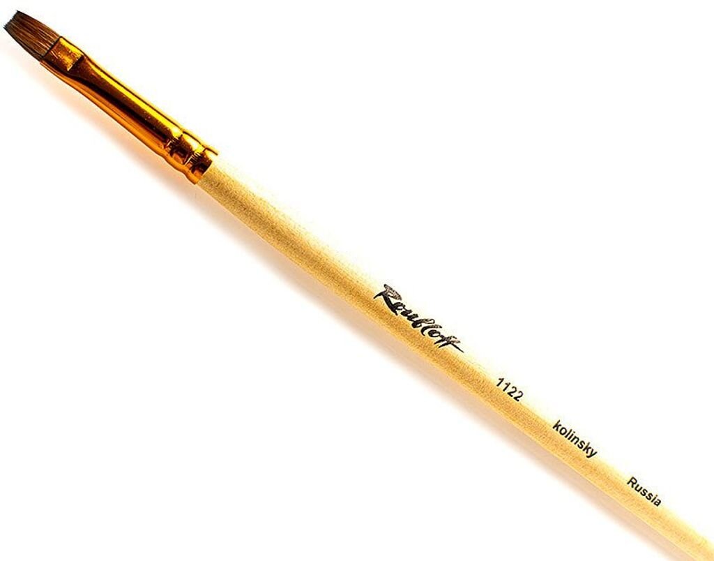 Кисть Roubloff колонок плоская №10 ручка длинная 1122