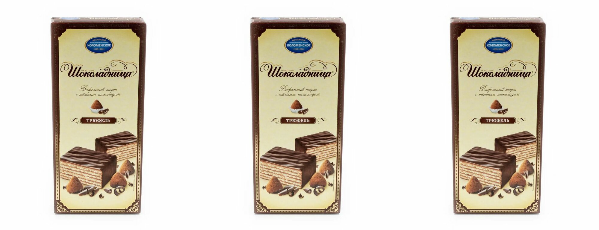 Коломенский Торт вафельный Шоколадница Трюфель, 250 г, 3 шт