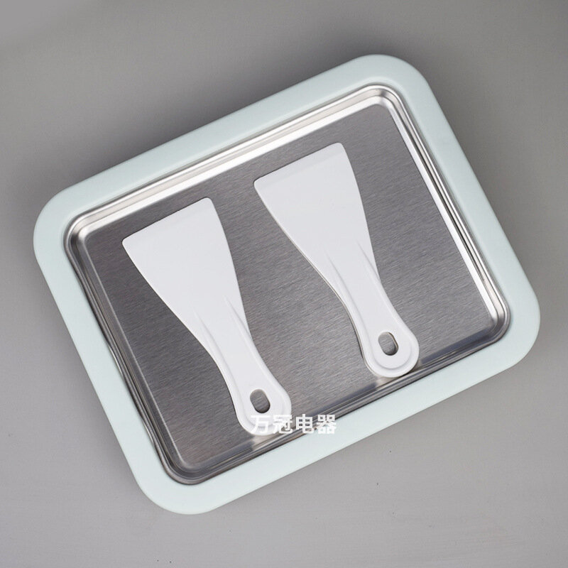 Горячая продажа SG Йогуртница для жарки Домашняя мороженица Маленькая неэлектрическая машина для жарки льда 304 нержавеющая сталь Лоток для жарки льда Детский смузи