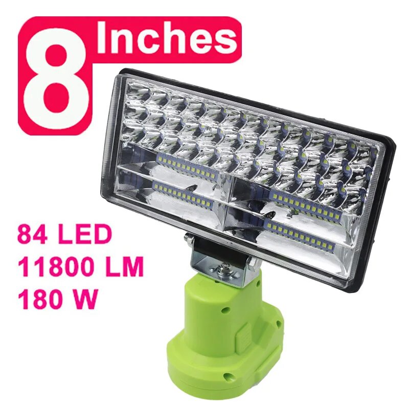 Портативный светодиодный фонарик Dawupine для RYOBI 14,4-18 В 8 Inches 84 led