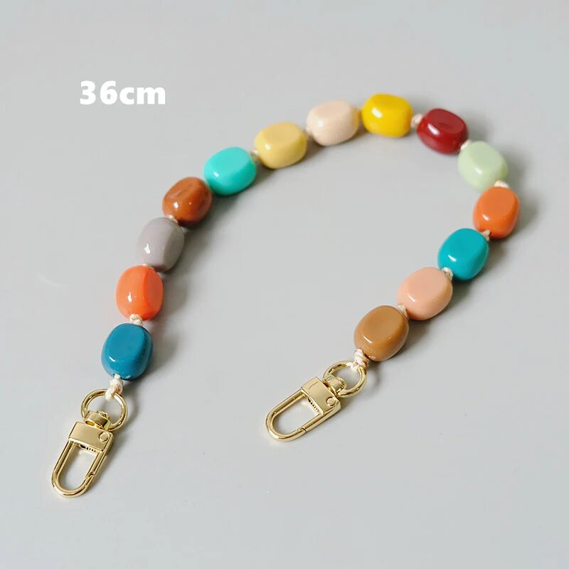 Новый женский аксессуар для сумки, красочная акриловая смола, часть из бисера, браслет Style 1