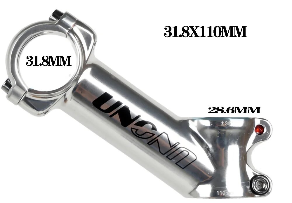 UNO Ультралёгкий вынос руля для горного велосипеда 35 градусов Серебряный, 31.8x110mm