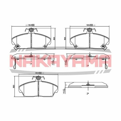Колодки тормозные дисковые Nakayama p0867ny