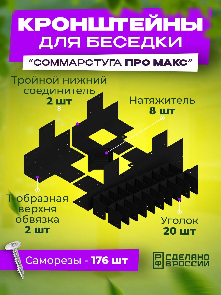 Дополнительный комплект кронштейнов для перголы "Соммарстуга Про Макс"