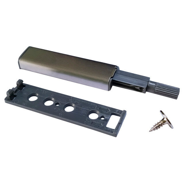 Толкатель мебельный 45 мм нержавеющая сталь для шкафов, кухонь и корпусной мебели