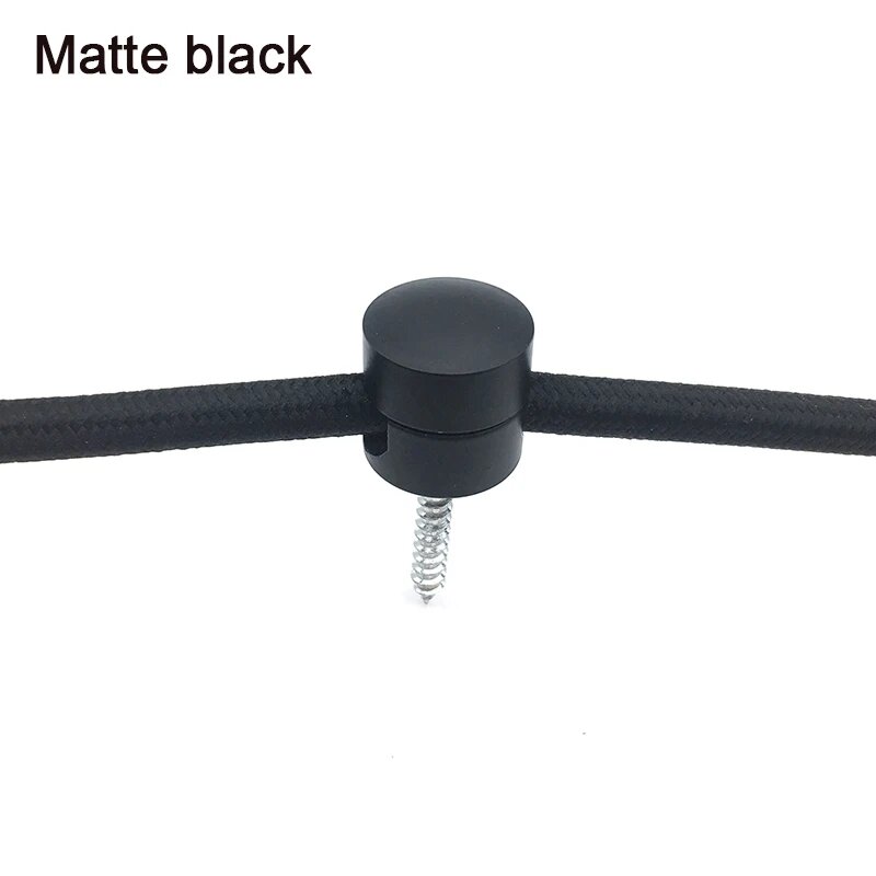 Алюминиевый кабельный крючок для люстры Черный, black, 5PCS