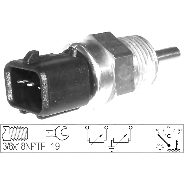 ERA 330632 (0905084 / 330632 / 330632A) датчик температуры охл. жидк.\ solaris / Accent (Акцент) / Sonata (Соната)