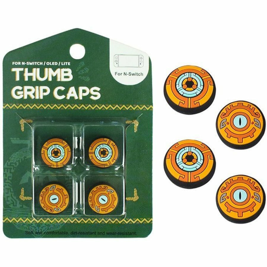 Накладки на стики для контроллеров Joy-Con Trumb Grip Caps Zelda (4 шт) (GNO-855/010) (Switch)