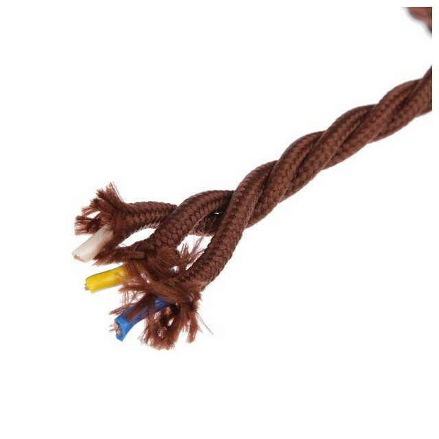 Витой кабель 3х2,5 мм², длина 10 м, коричневый цвет, гибкий многожильный для дома