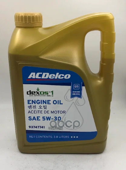 Масло моторное GM DEXOS 1 ENGINE SAE 5W-30 3,8Л. GENERAL MOTORS арт. 93747741