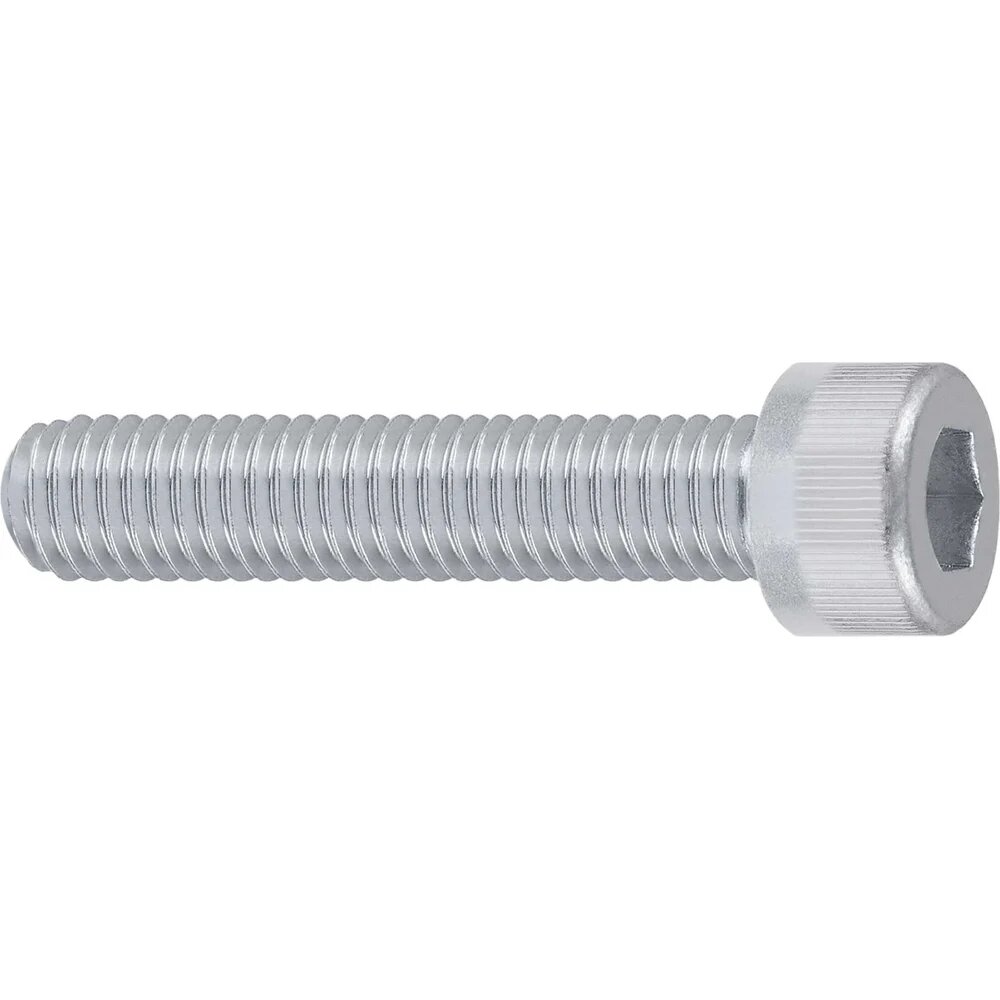 Винт FastenPro DIN 912 M6x40, сталь с цинковым покрытием, цилиндрическая головка с шестигранником, прочность 10.9 класса — фото 1
