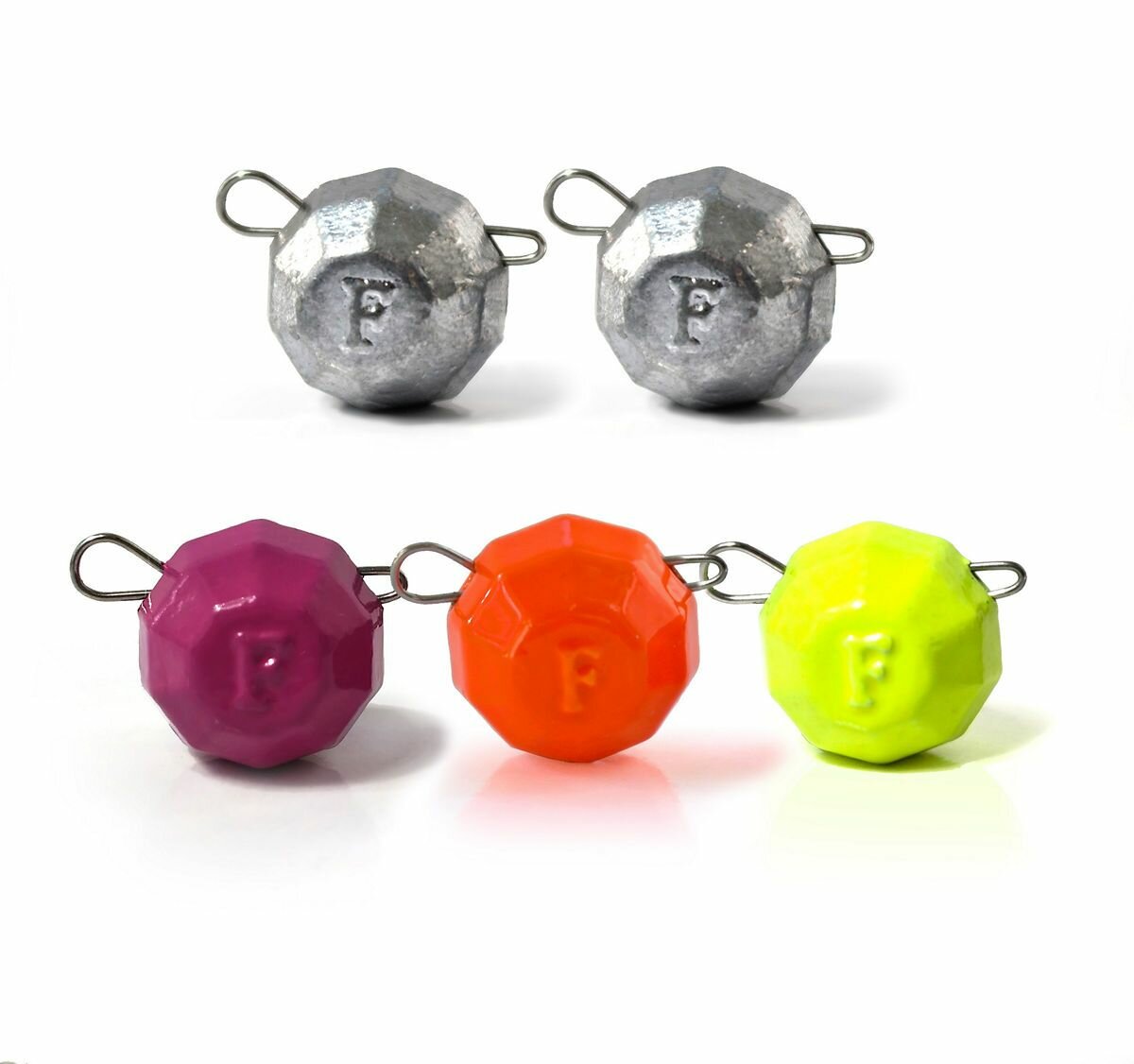 Свинец Fanatik Гранёный груз разборный цвет Mix, 30 гр (5 шт. в упаковке)