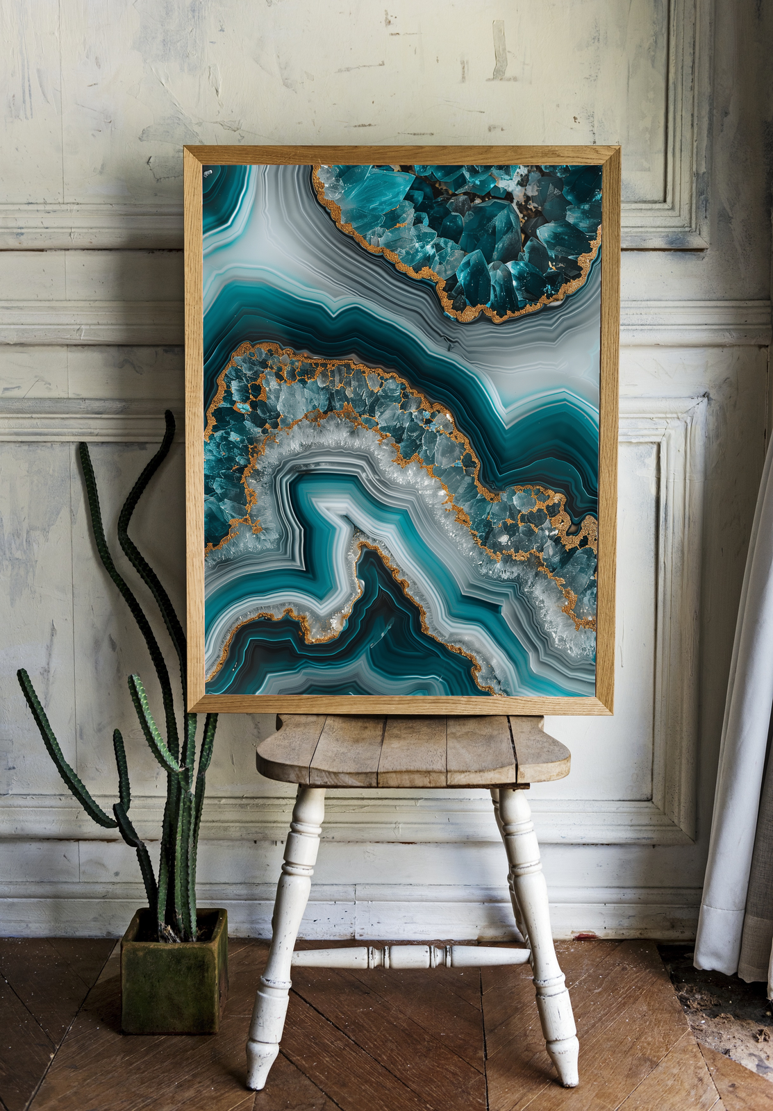 Постер "Кристаллические волны" 40x50 см в подарочном тубусе