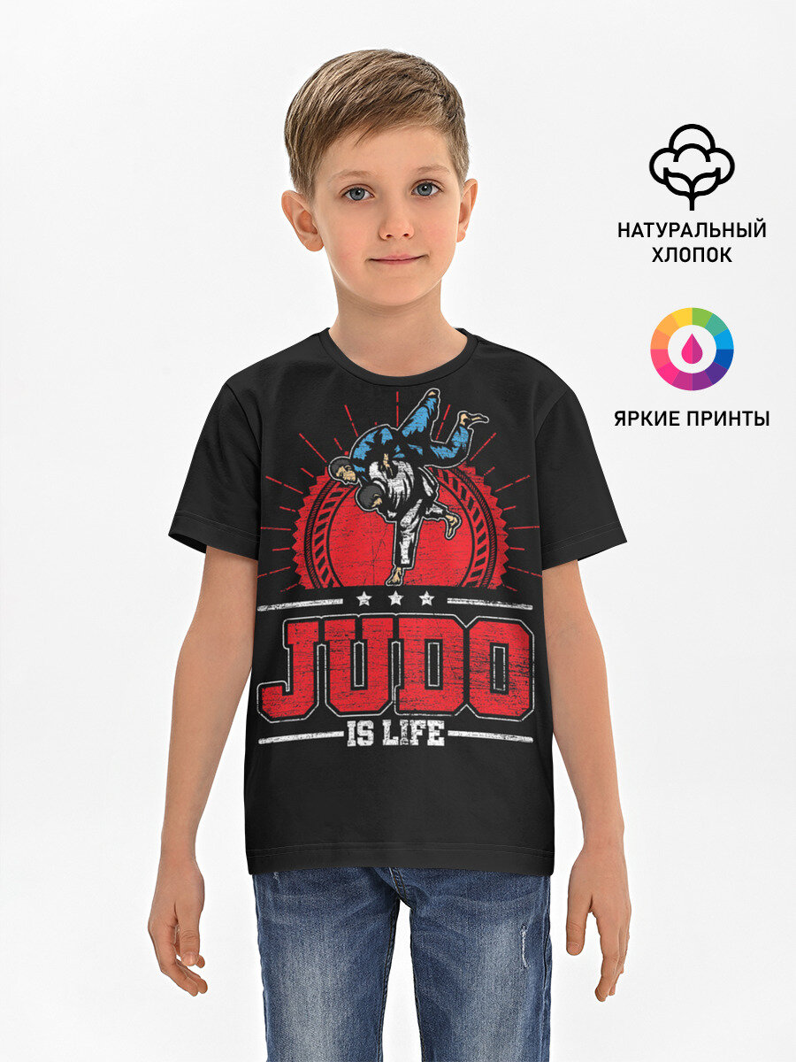 Футболка хлопковая детская Judo is life