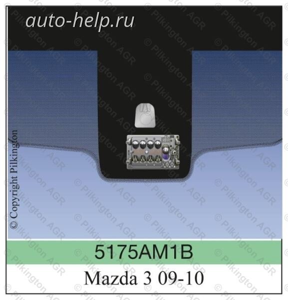 PILKINGTON MAZDA Лобовое ДД Фиттинг