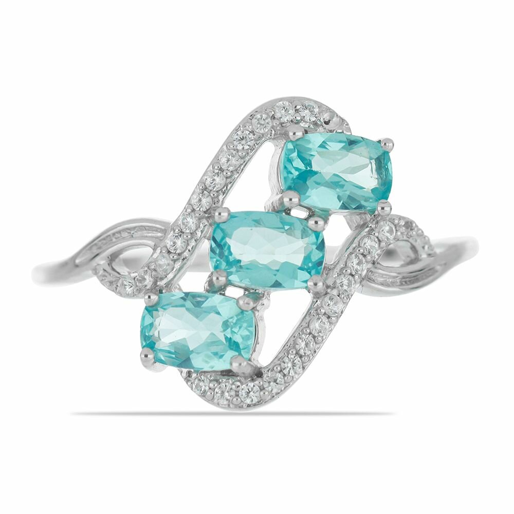 Кольцо, серебро, 925 проба, родирование, циркон