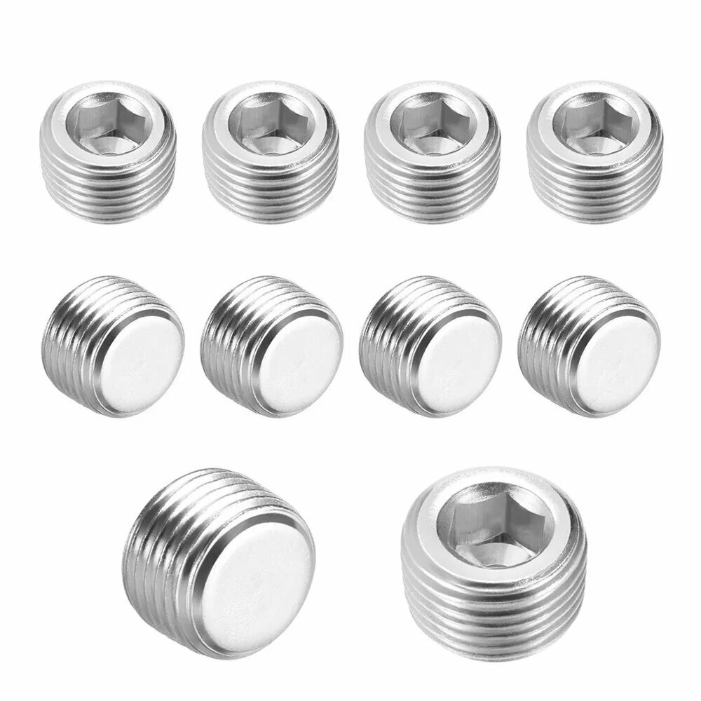 Заглушки для труб из нержавеющей стали SS304, набор из 10 штук
