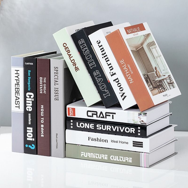 12 поддельных книг для интерьера, декоративные книги для оформления помещений